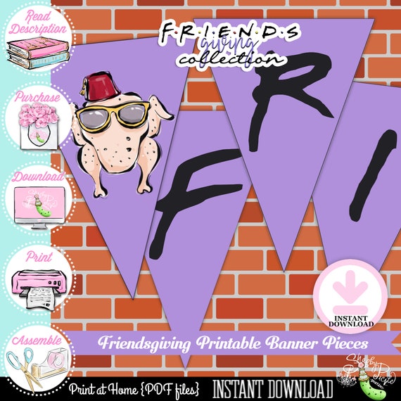 Friendsgiving-Banner Pieces-Printable-Friends Giving-Thanksgiving ...