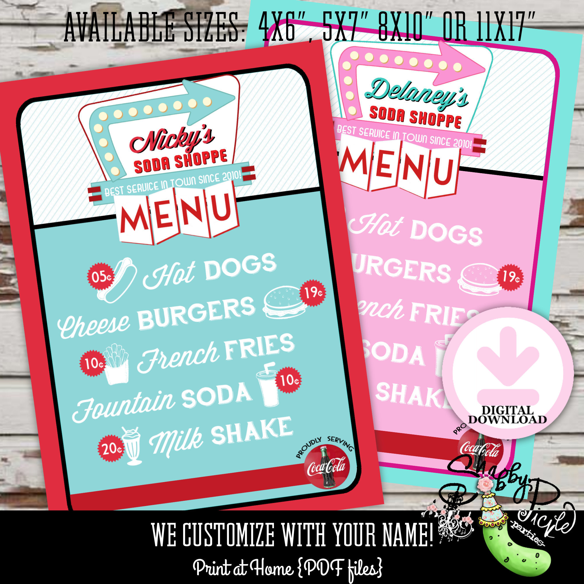 Soda Logos For Menus