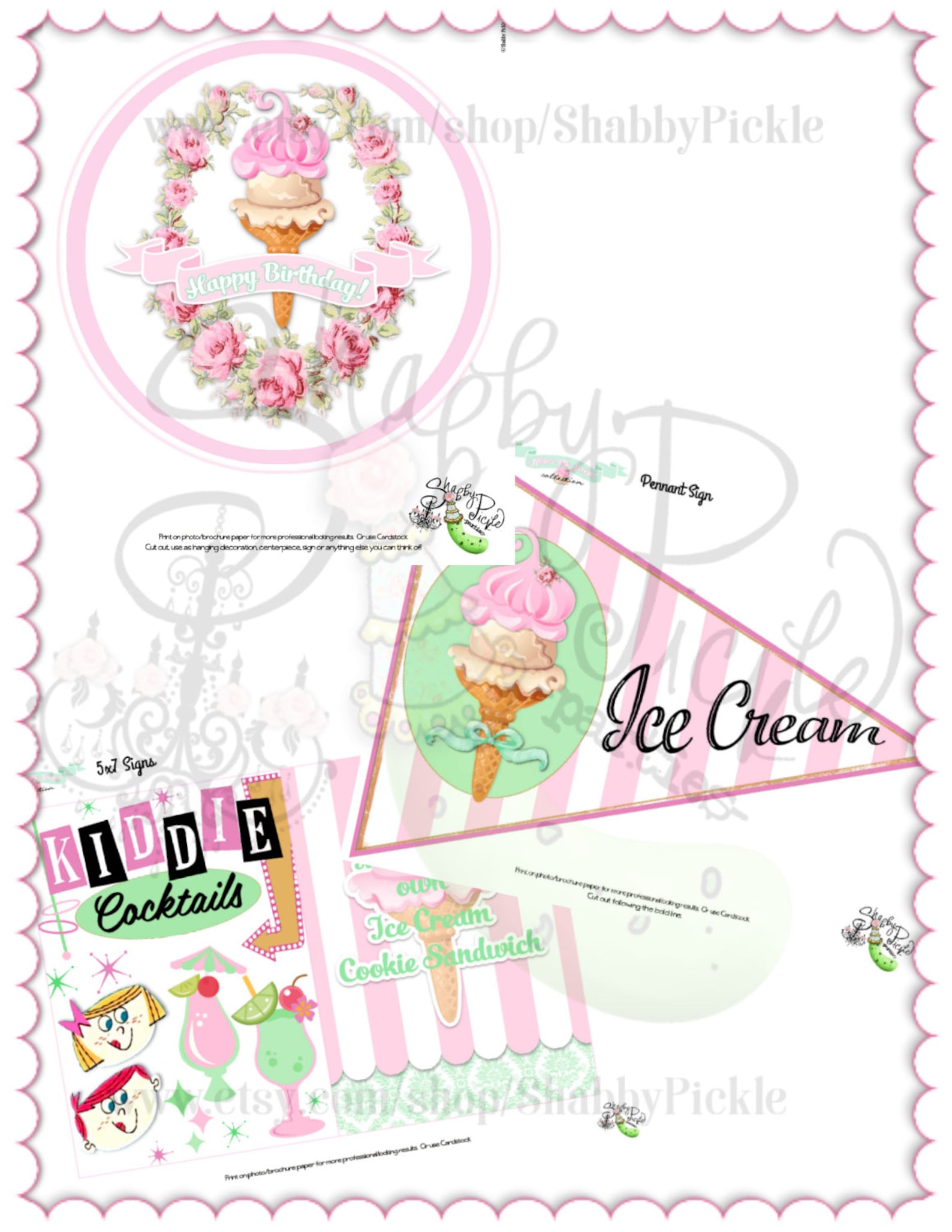 Heres the Scoop-birthday-party Signs-we Customize Name & | Etsy