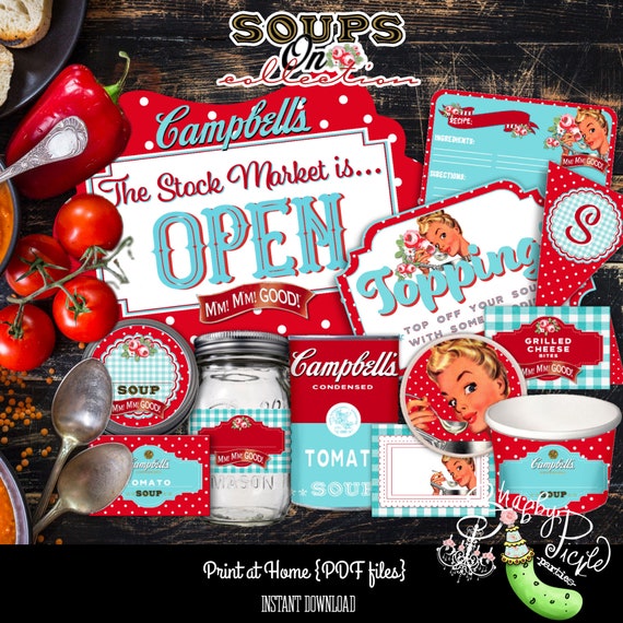 Soups On-{THEME} Party Printable-Editable-PeRsOnAliZe-Parties-Soup ...