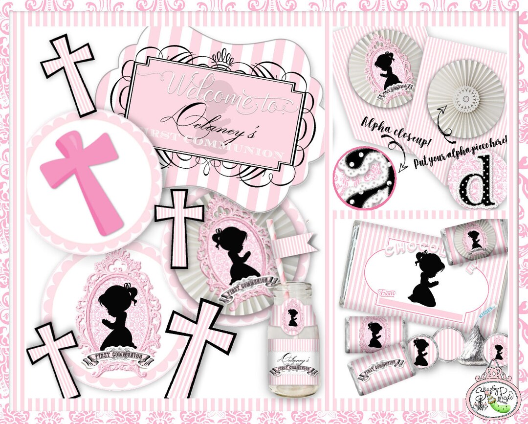 First Holy Communion-girl-full Party Printable-plain & - Etsy