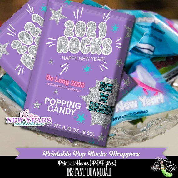 Cheers New Year's Pop Rocks Candy Wrapper-Party Favor-New Years Eve ...