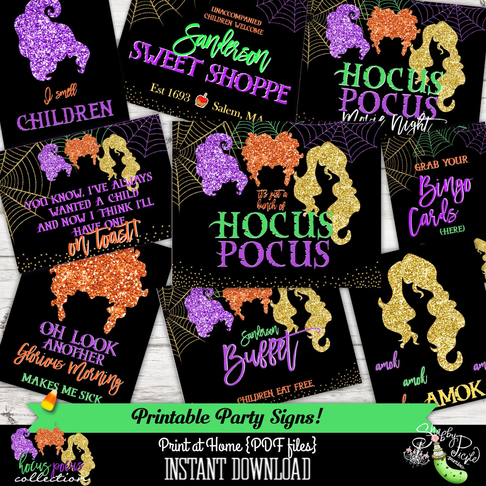 Hocus Pocus Halloween Signs-printable-movie Night-birthday - Etsy