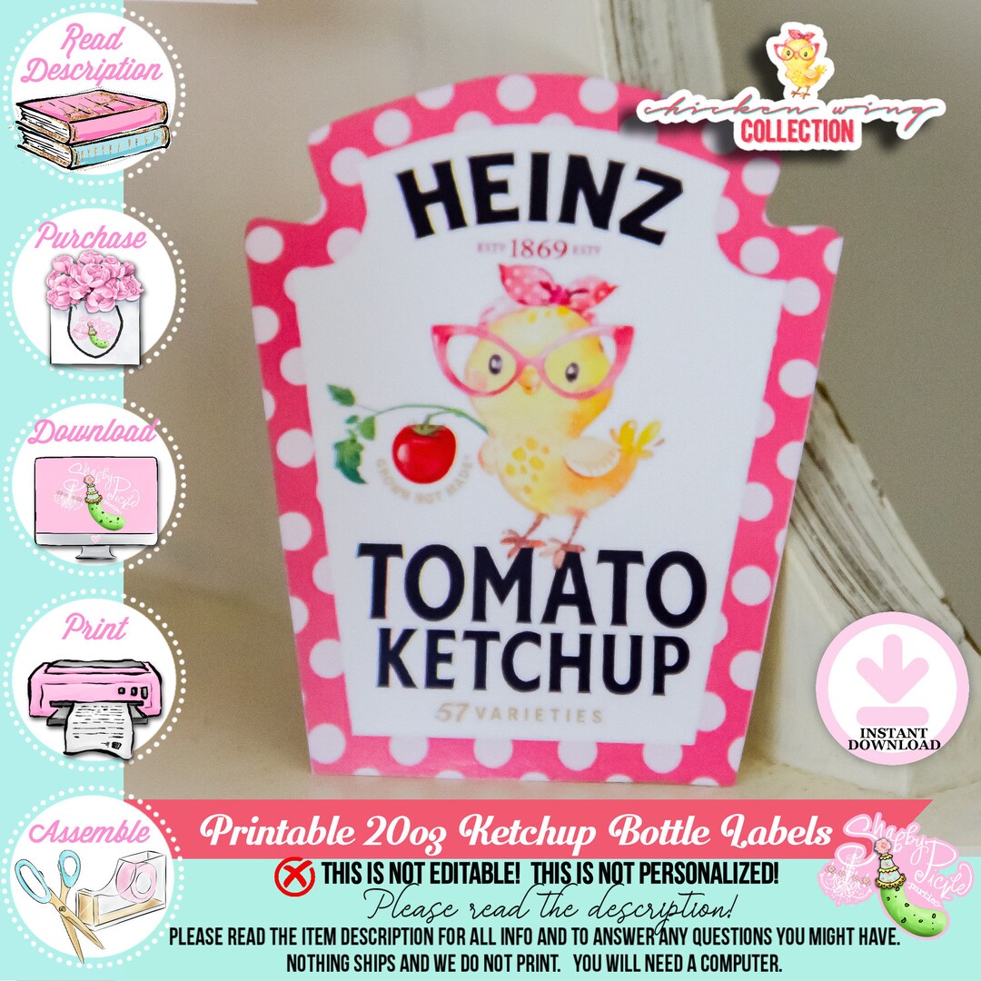 Chicks Night-ketchup Bottle Labels-bottle Label-chicken Wing-chick ...