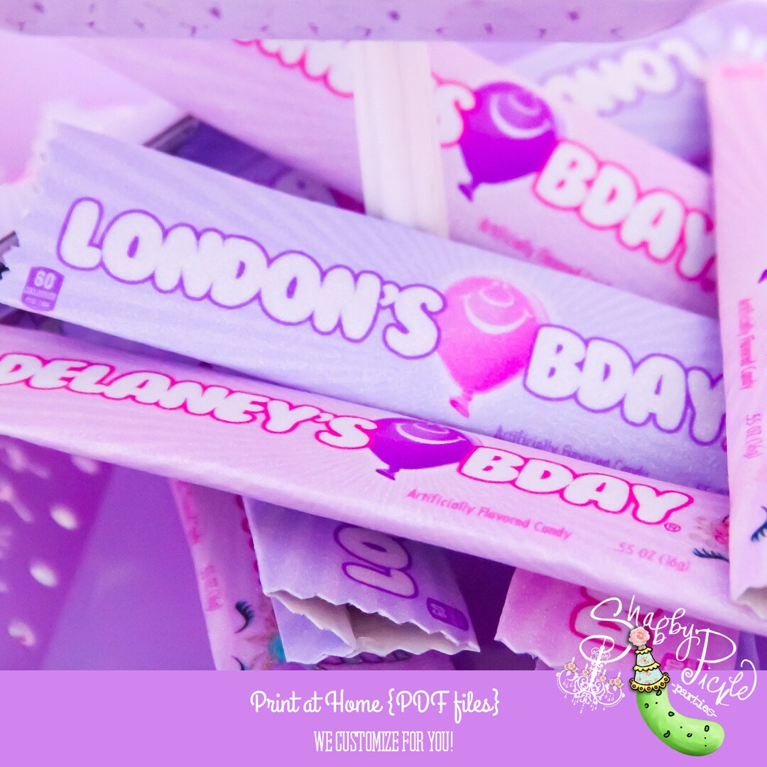 Unicorn Lashes-airhead Candy Wrapper-party Favor-birthday - Etsy