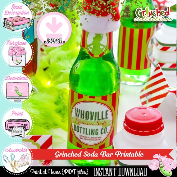 Grinched-Soda Bar-Printable-Soda Bar Station-Italian Soda-Drink Station ...