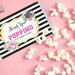 Kate Spade Inspired-microwave Popcorn Wraps-graduation Party-grad ...