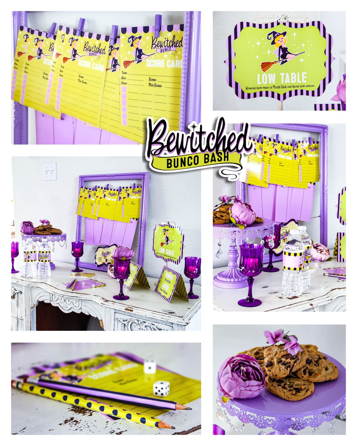 Bewitched Bunco Set-no Invitation-halloween Party - Etsy
