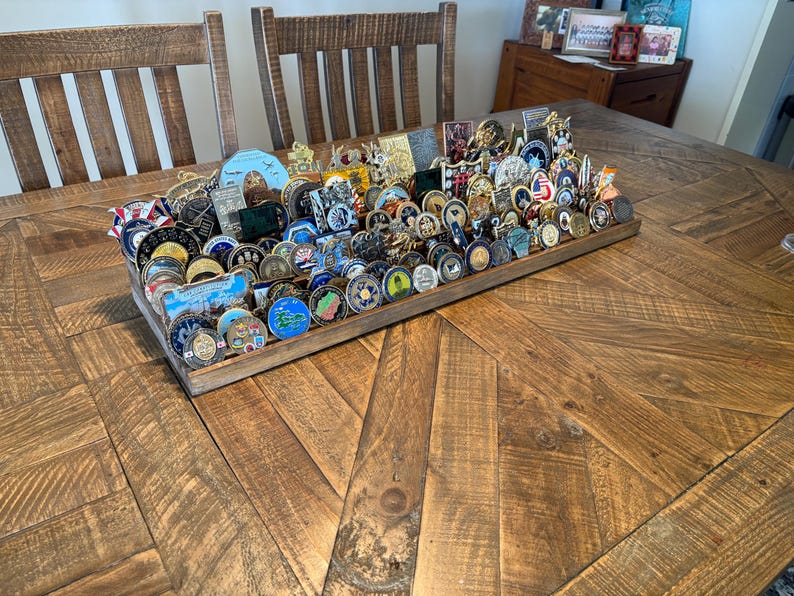 Huge! 30 Inch Triple Decker Challenge Coin Display Holds 150-175 Coins ...