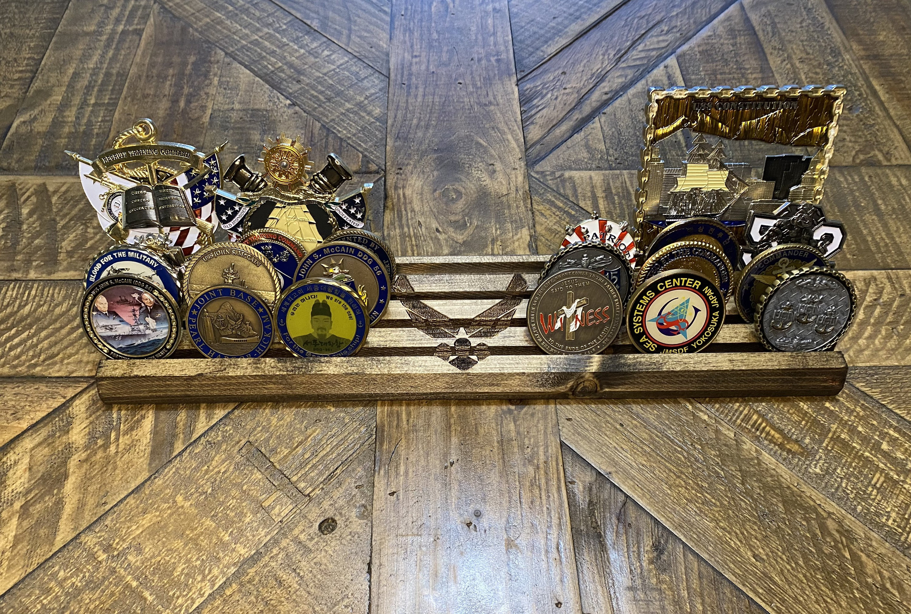 USAF AIR FORCE Coin Holder Holds Wide Coins. ships Quick - Etsy