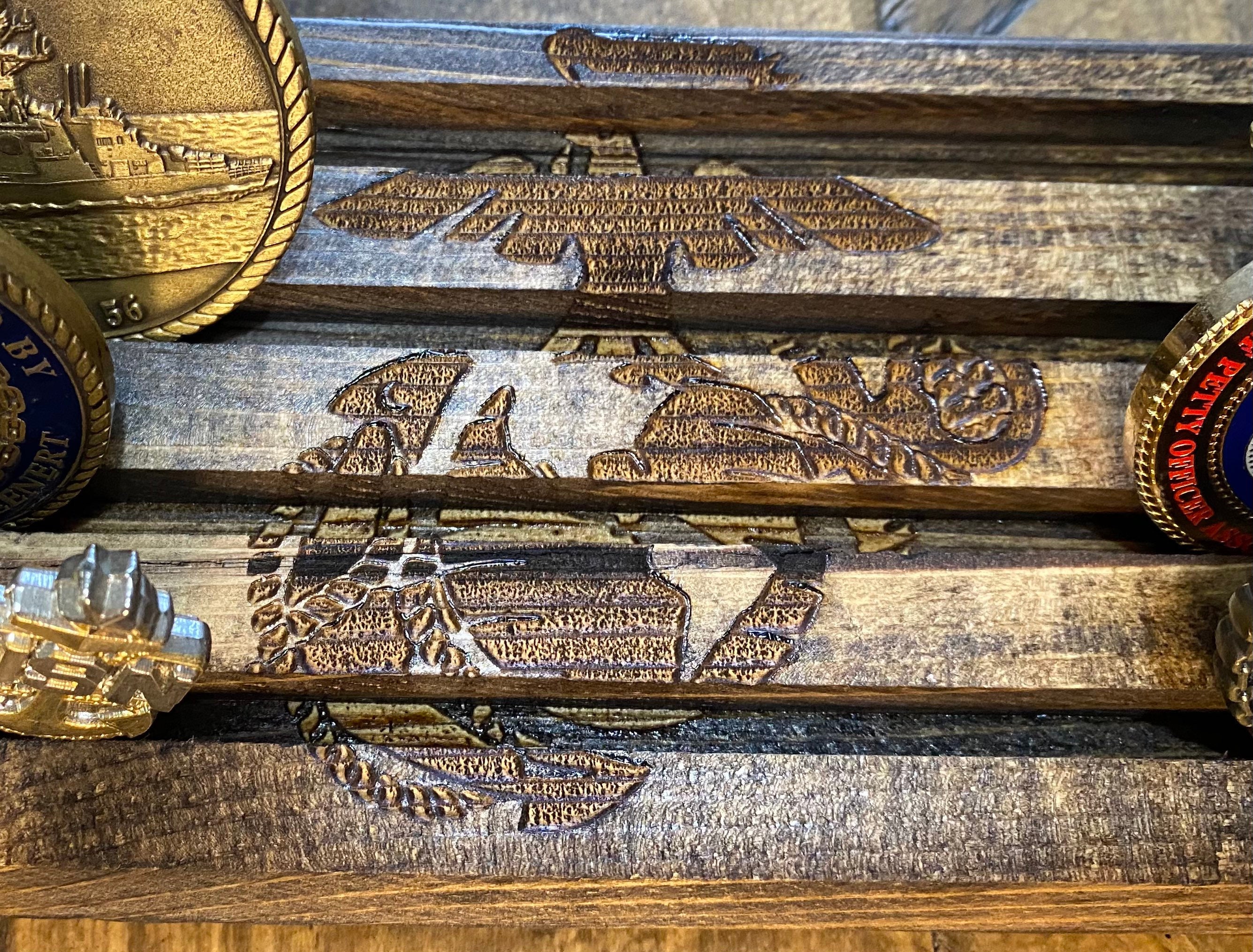 USMC EGA Coin Holder Holds Wide Coins. ships Quick - Etsy