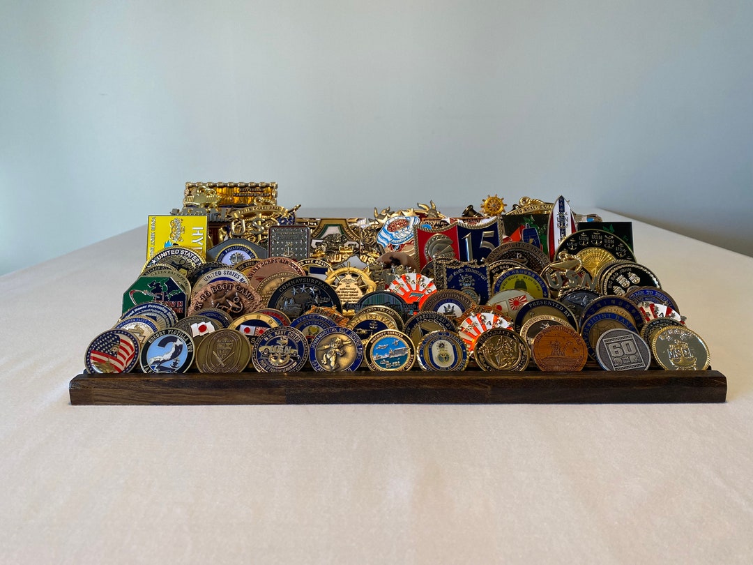 Large Triple Decker Challenge Coin Display-holds Wide Coins- **ships ...