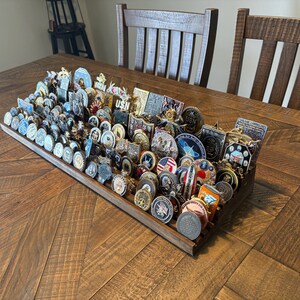 Huge! 30 Inch Triple Decker Challenge Coin Display Holds 150-175 Coins ...