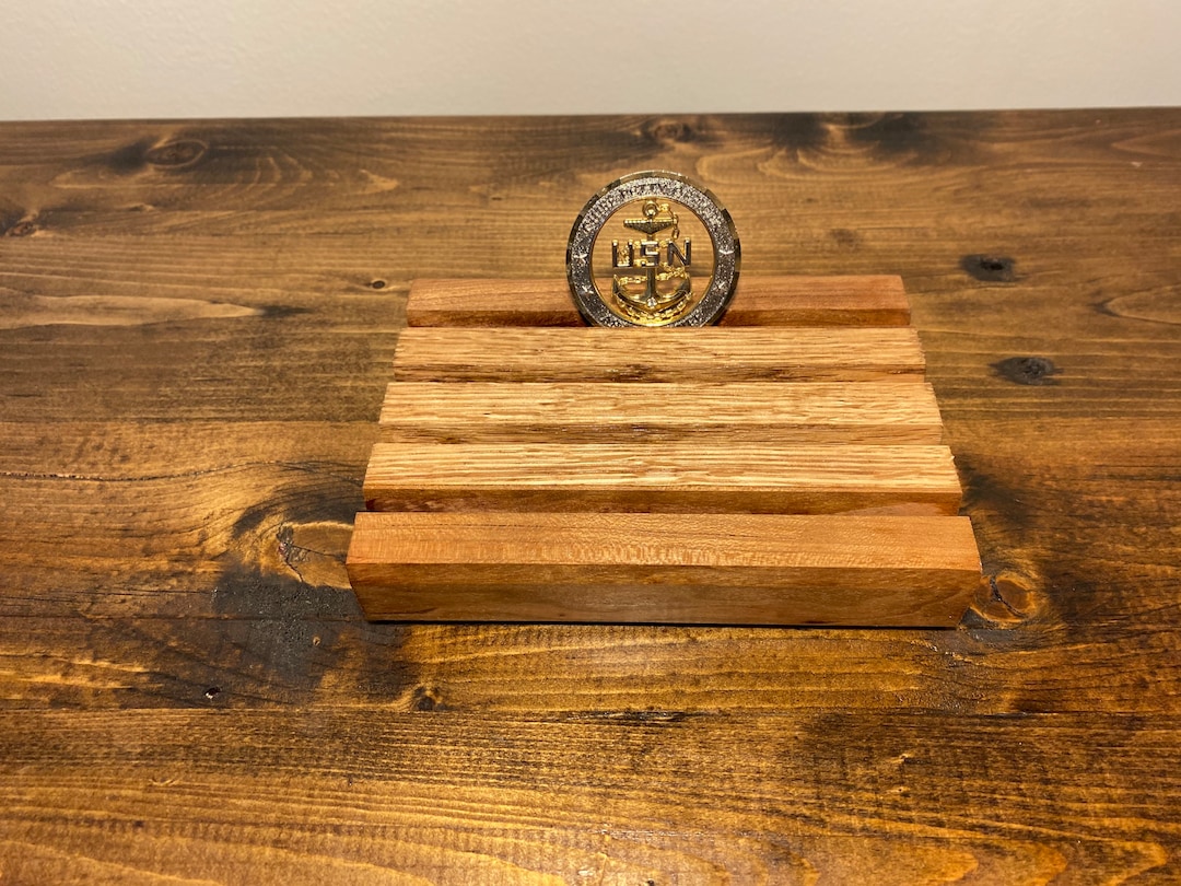Mahogany and Oak Hardwood Challenge Coin Holder **ships Quick** - Etsy