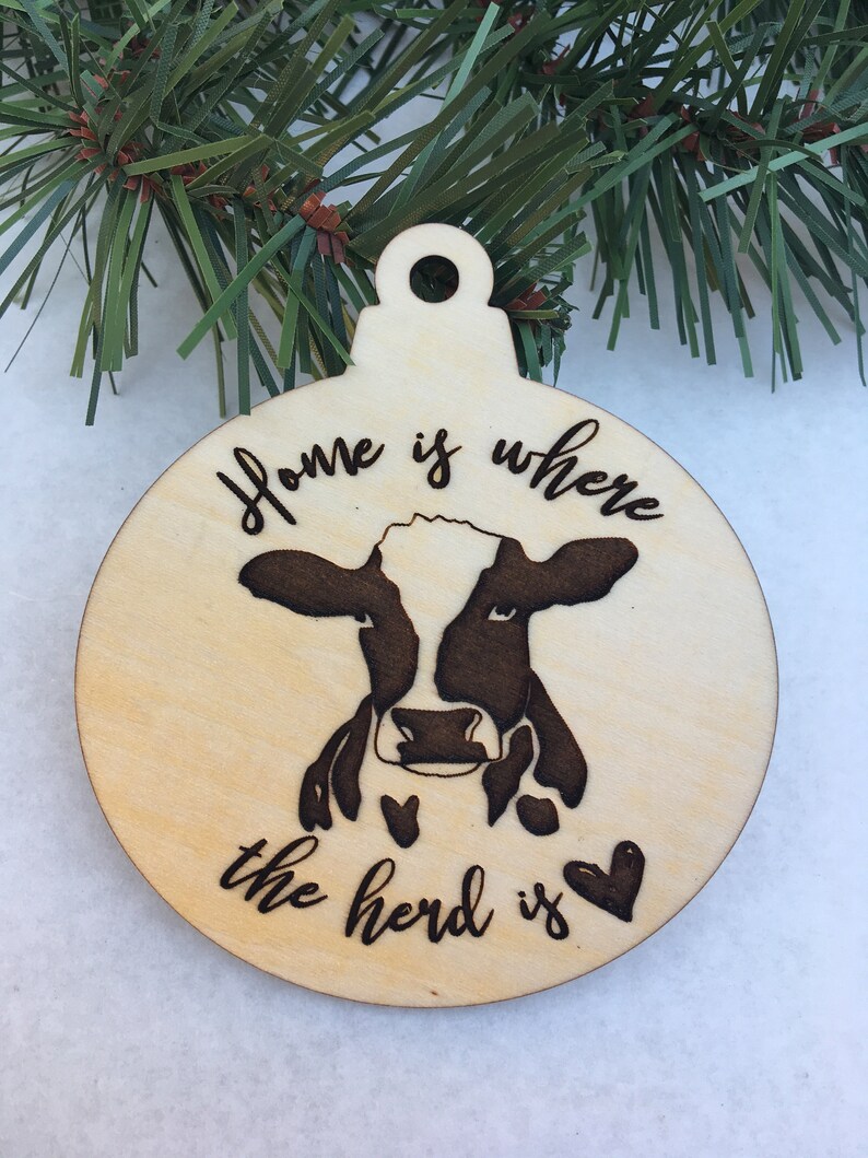 Farm Christmas Ornament Cow Ornament Farm Life Cow Lover - Etsy