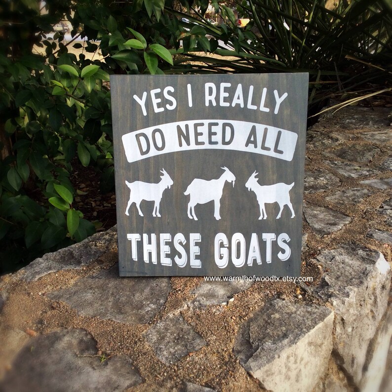 Goat Gifts Country Decor Ranch Signs Goat Wood Sign Stock - Etsy