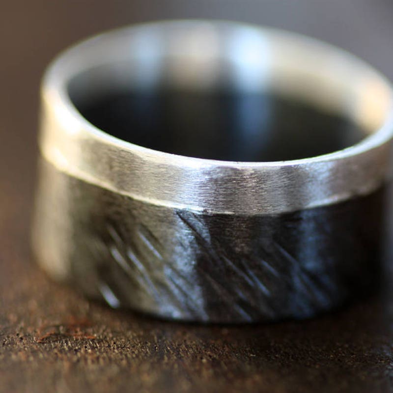 Black Rhodium Rings Men - Etsy