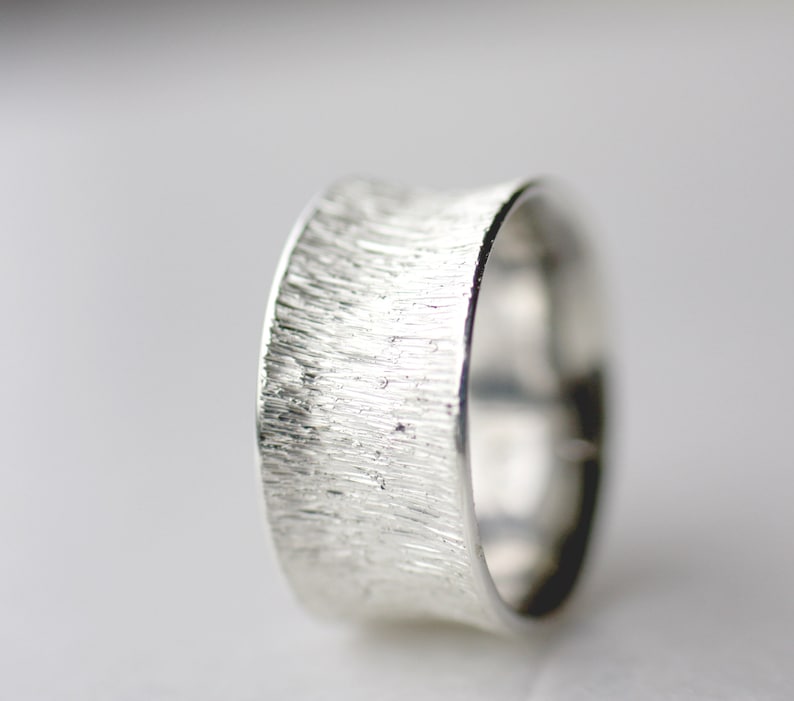 Sterling Silver Wide Wedding Band Engagement Mens Wide Ring - Etsy