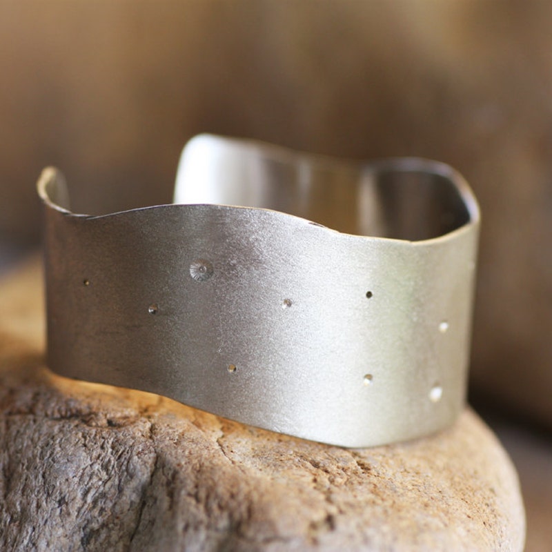 Wide Silver Cuff - Etsy