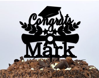 Graduation Scroll Cake Topper - Etsy UK