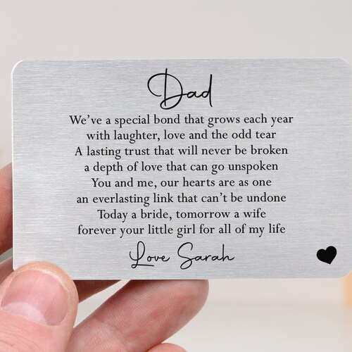Dad Wedding Gift From Bride - Etsy