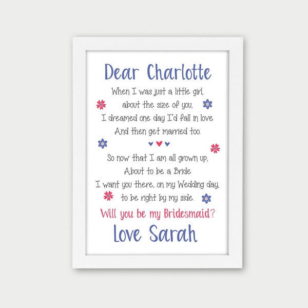 Flower Girl Poem Etsy Uk 9400