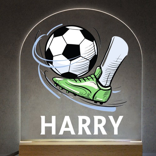 Personalised LED Desk Table Lamp Football Design Night Light - Etsy UK