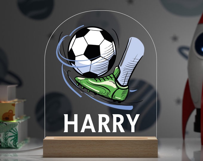 Personalised Acrylic Football Bedroom Decor Sign Plaque Various Sizes ...