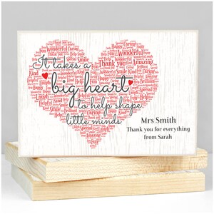 It Takes A Big Heart Teacher Gifts - Personalised Gifts for Teacher ...