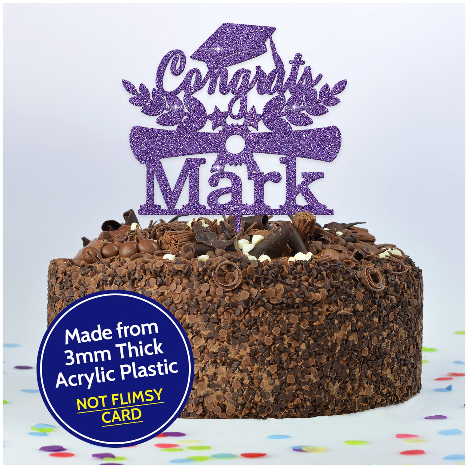 Graduation Cake Topper PERSONALISED University Graduation | Etsy