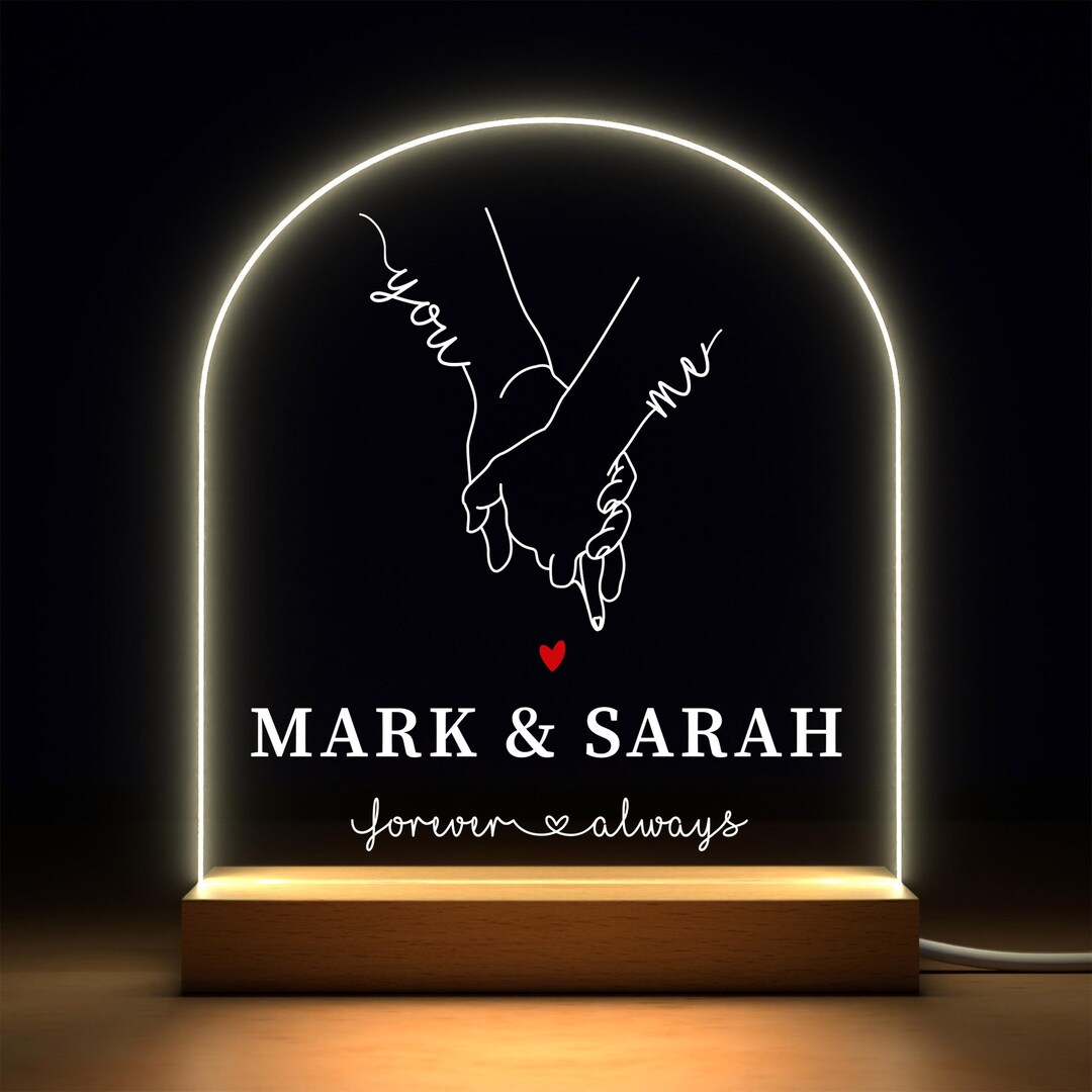 I Love You Name Light Sign, Valentines Personalised Gift, Valentines ...