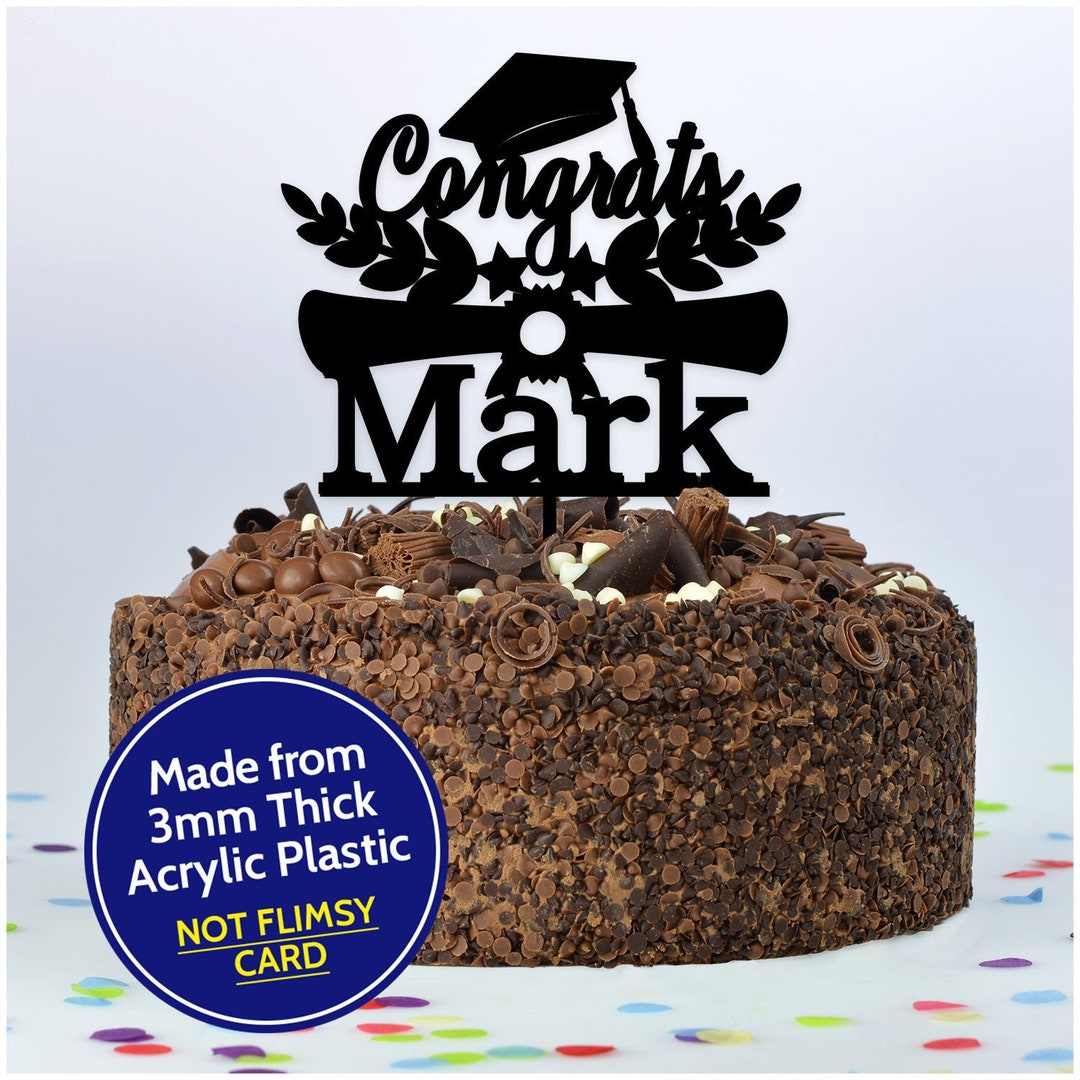 Graduation Cake Topper PERSONALISED University Graduation Cake Topper ...