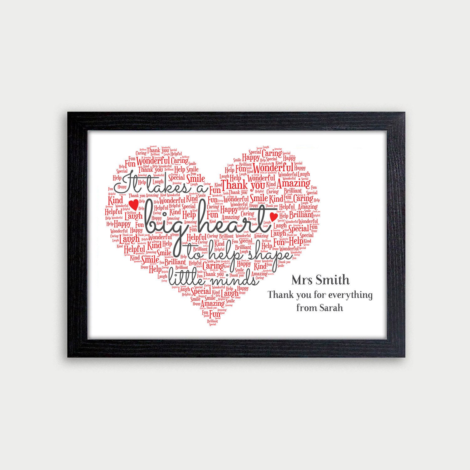 It Takes A Big Heart Teacher Gifts Personalised Gifts for | Etsy UK