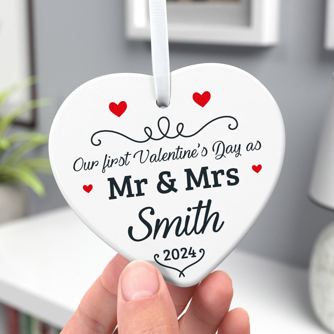 Personalised First Valentine's Day Married Gift, First Valentines Gift ...