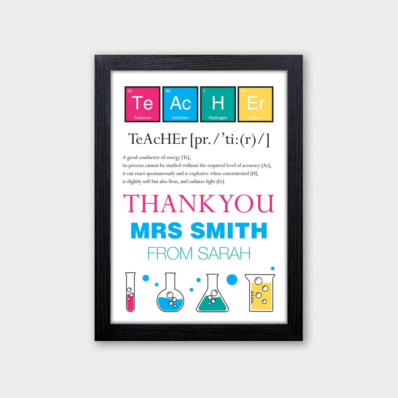 Science Teacher Gifts Personalised Thank You Gifts for - Etsy UK