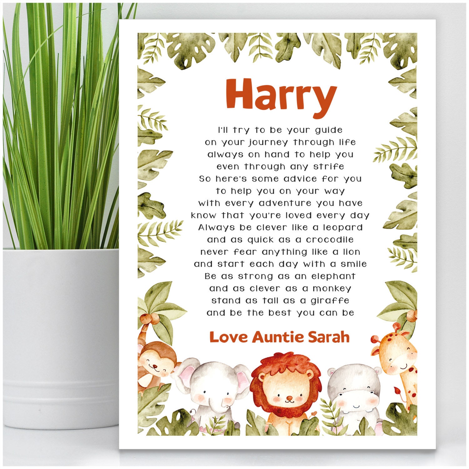 Godson Goddaughter Poem Promise Personalised Christening Day - Etsy UK