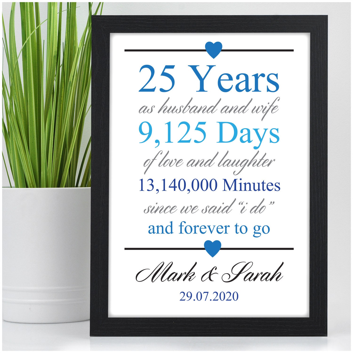 25th wedding anniversary gifts for husband store