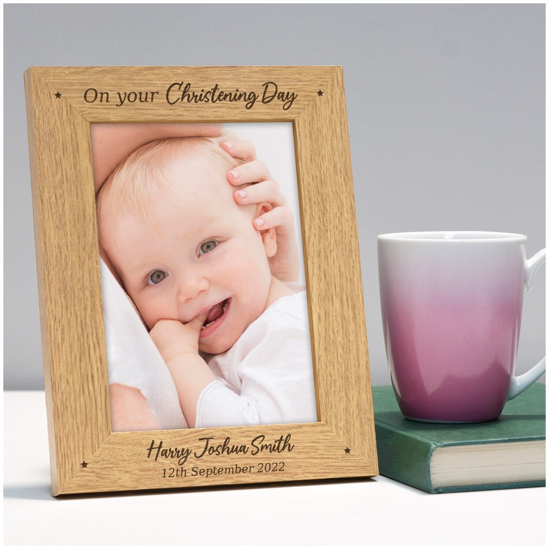 On Your Christening Day Photo Frame Gift, Boys Christening Frame, Girls ...