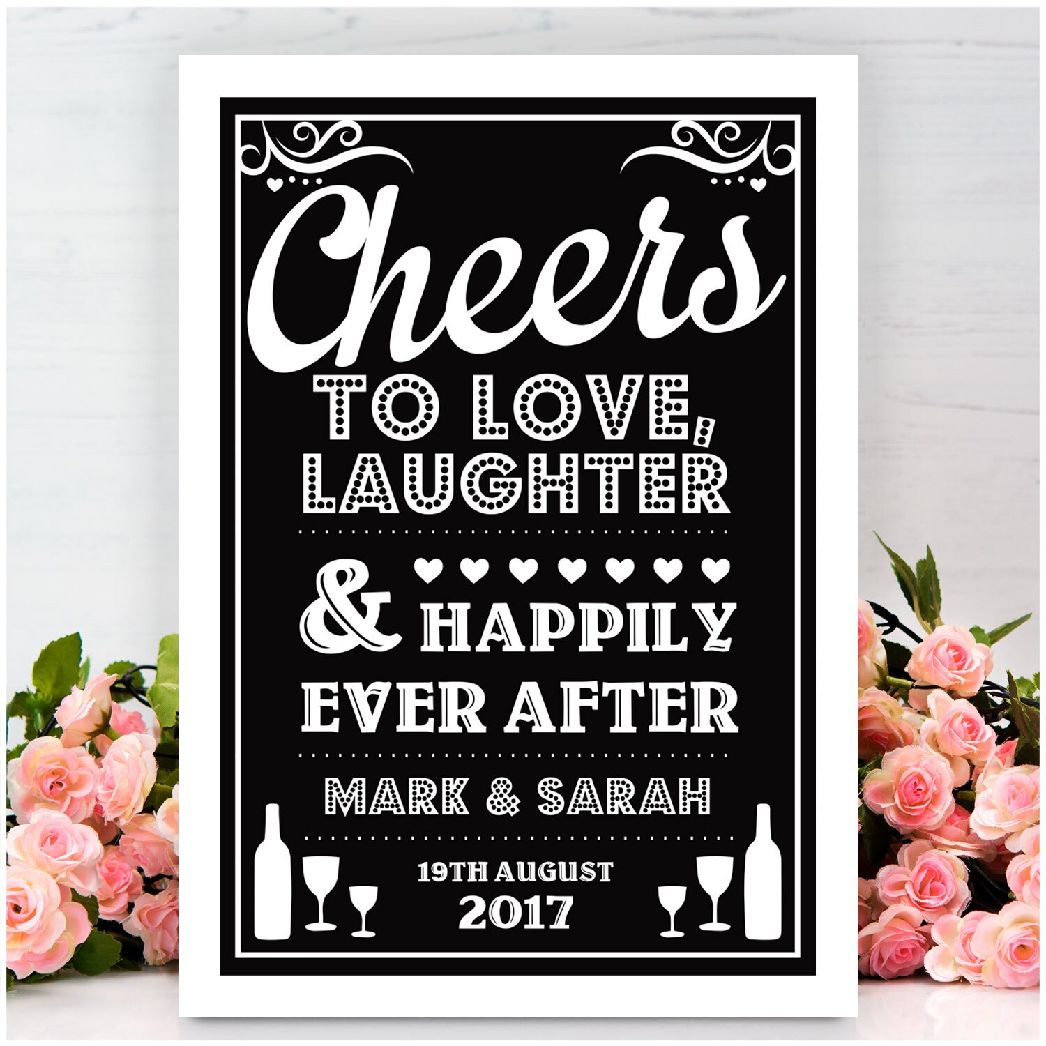 Wedding Drinks Signs - Personalised Wedding Bar Sign - Wedding Alcohol ...