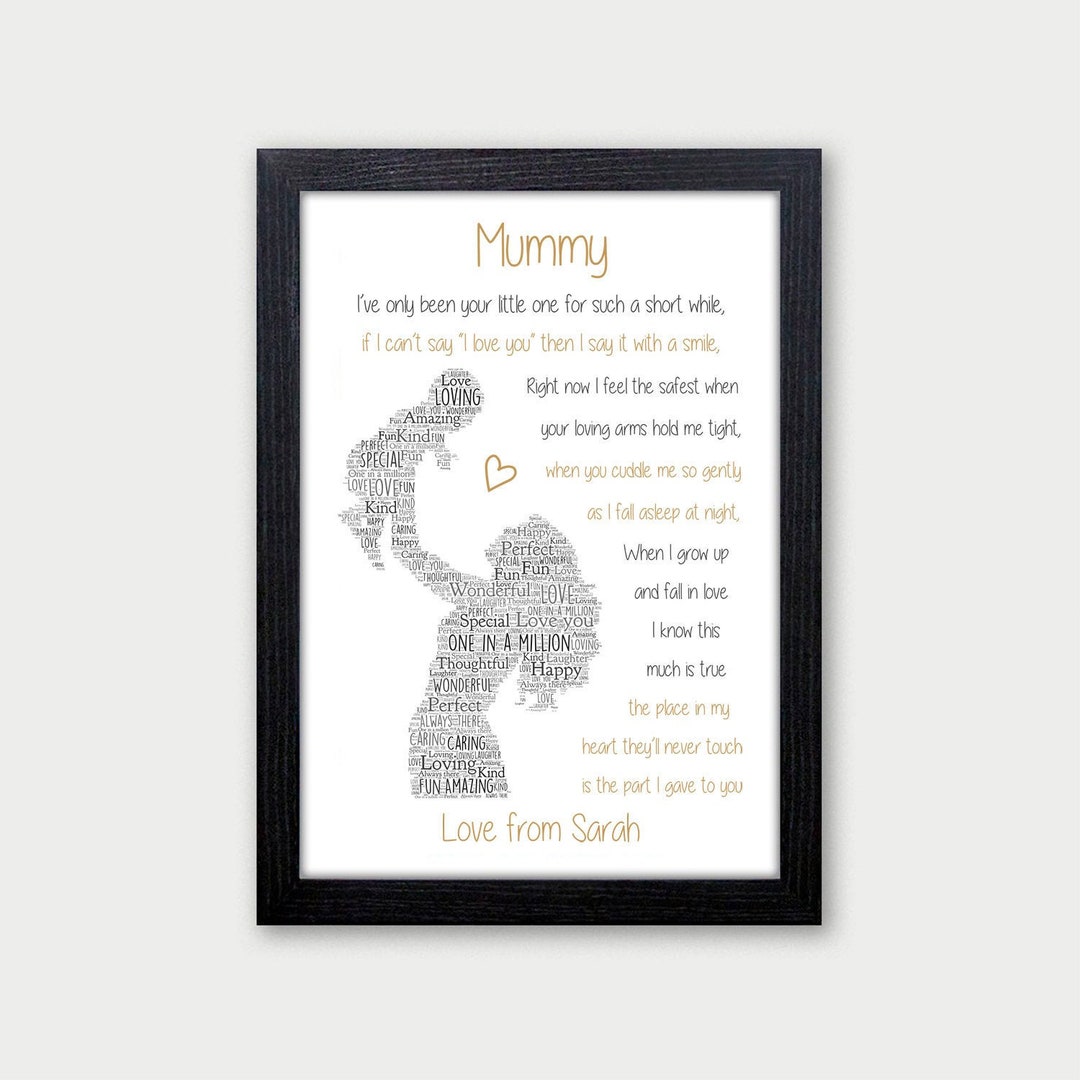 Mummy Poem Gift Mummy and Son Daughter Gifts Mother and Child Print ...
