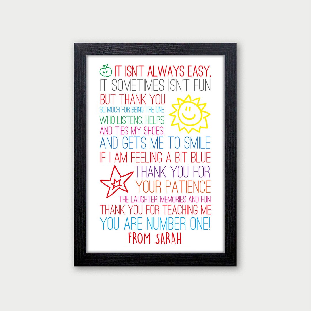 Teacher Poem Gifts - Personalised Teacher Appreciation Gifts - Female ... Teacher Poem Gifts - Personalised Teacher Appreciation Gifts - Female ...