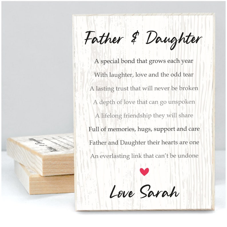 Father & Daughter Poem Print Gift for Dad Gift for Daughter - Etsy UK