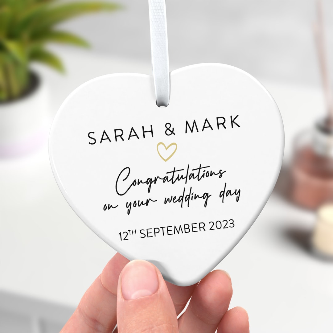 Congratulations on Your Wedding Day Gift, Personalised Wedding Tag ...