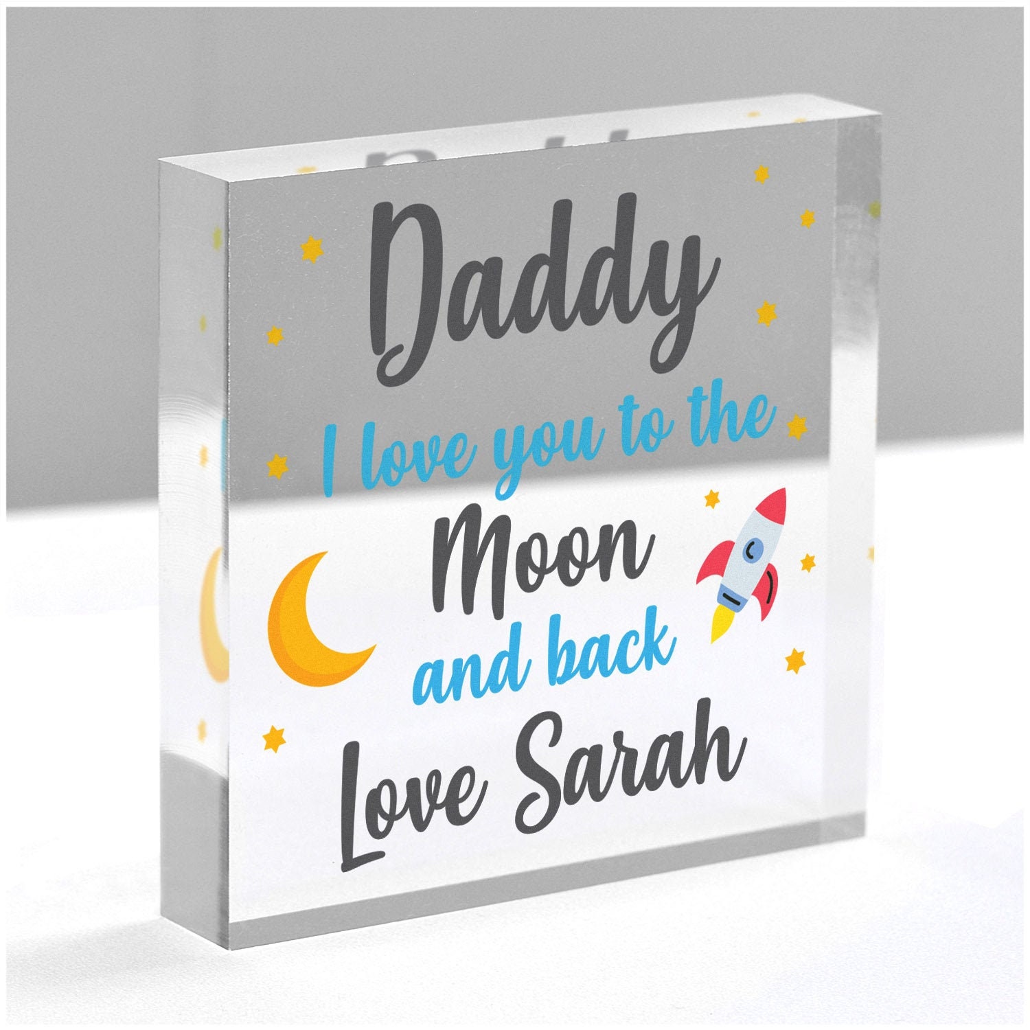 Daddy I Love You to the Moon and Back Daddy From Daughter - Etsy UK