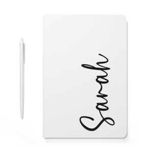 Name Notebook Gift - Personalised Notebook - White Hardback ...