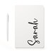 Name Notebook Gift - Personalised Notebook - White Hardback ...