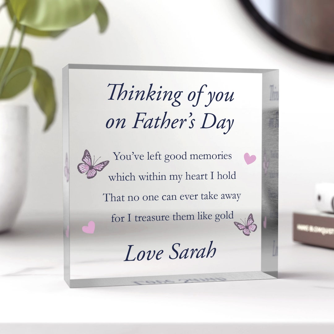 Thinking of You on Fathers Day, Dad Memorial, Personalised Dad ...