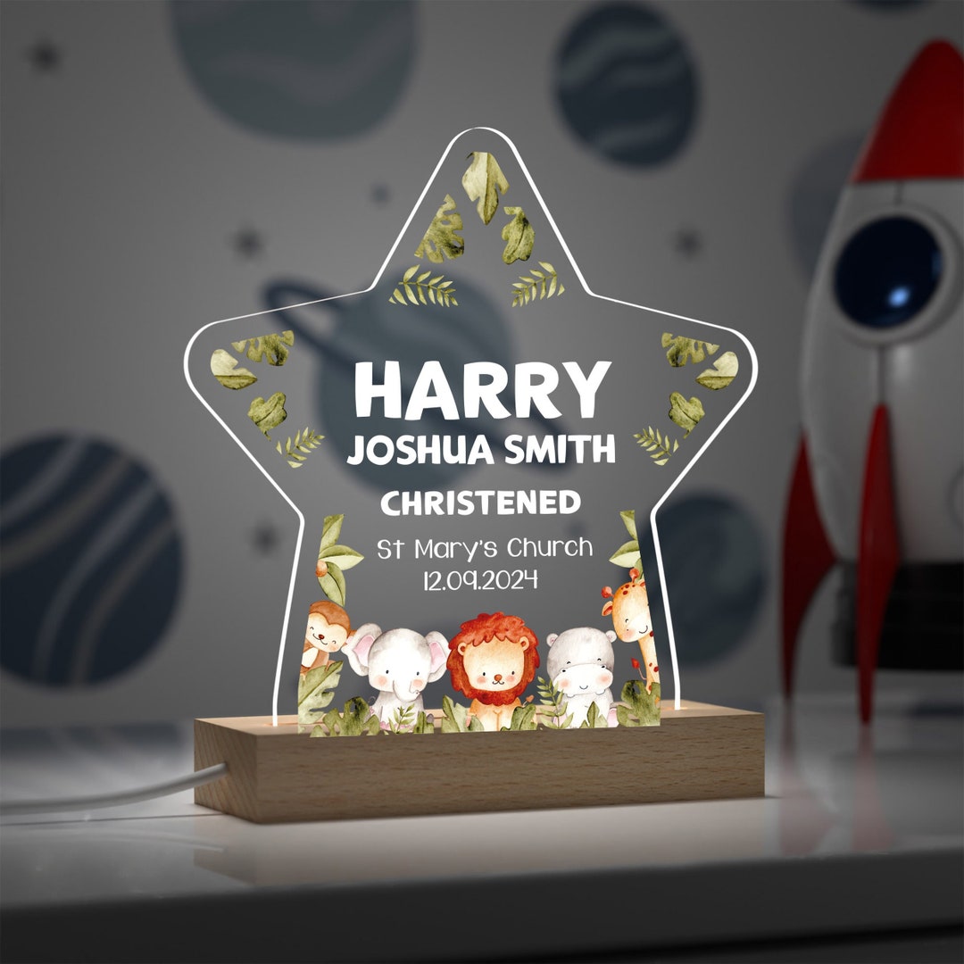 Personalised Christening Gift for Boys Girls - Godson Goddaughter Gift ...