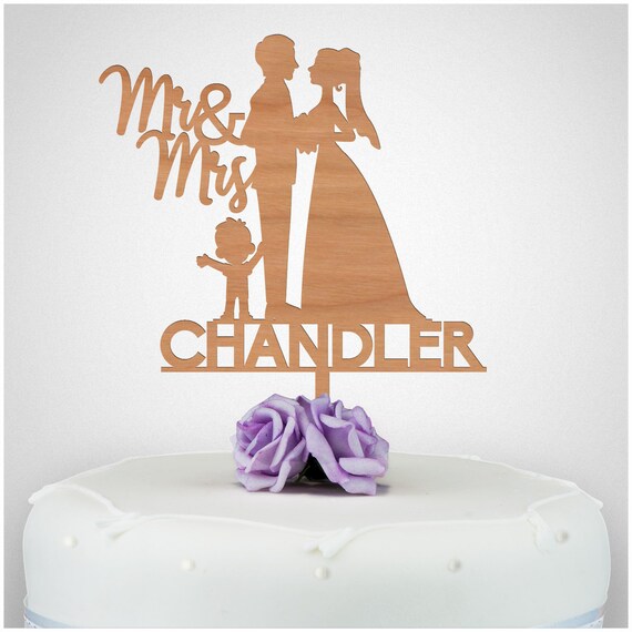 Wedding Family Cake Topper PERSONALISED Bride Groom and | Etsy UK