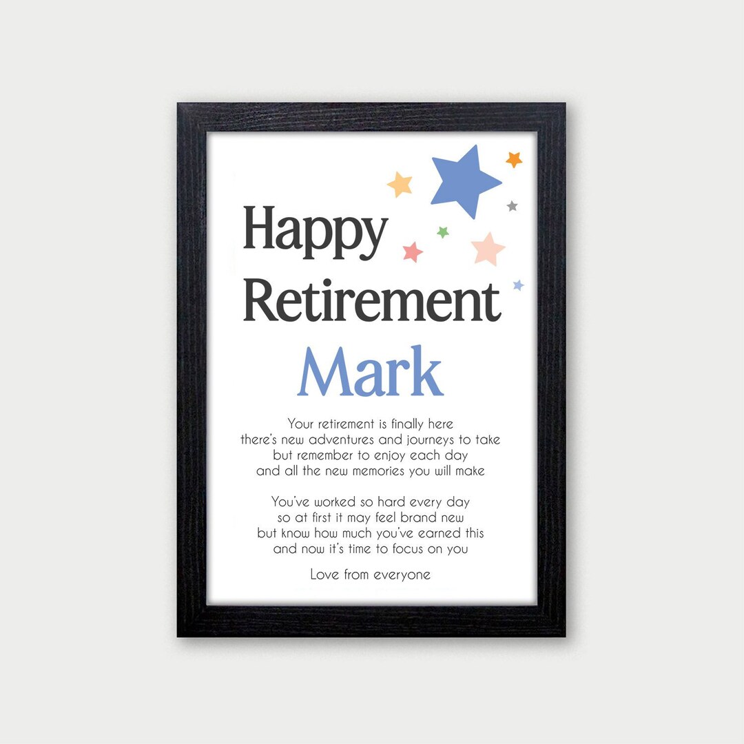 Retirement Present, Happy Retirement Poem, Retirement Gifts for Him Men ...